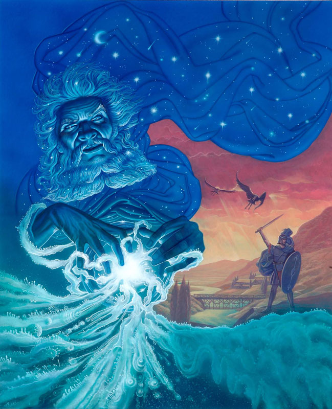 Father Sky Original Art - Andrew Skilleter